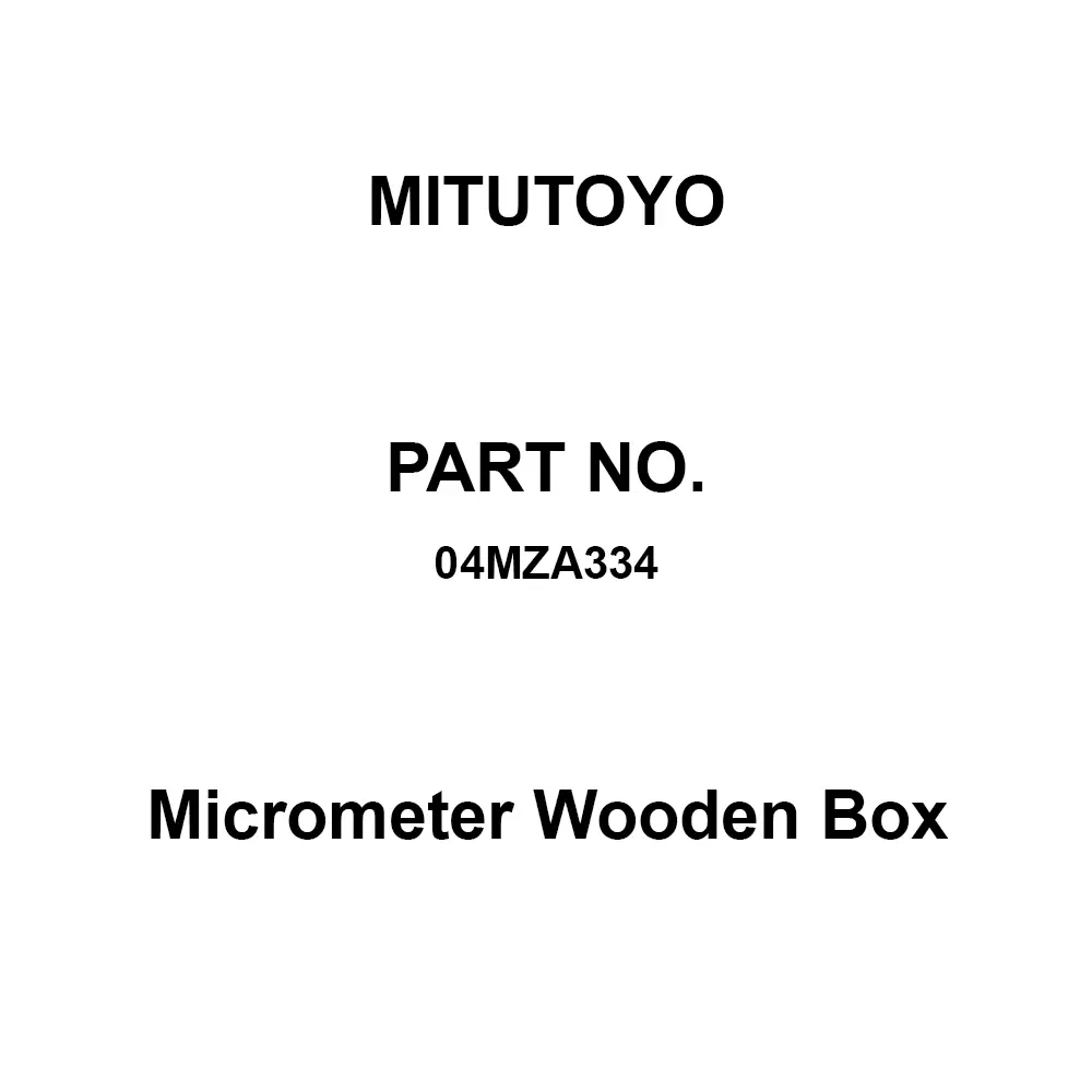Buy Mitutoyo Micrometer Wooden Box for 133-151, 133-231, 04MZA334 ...