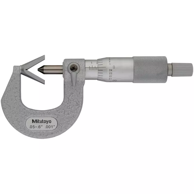Buy Mitutoyo V-Anvil Micrometer 114 Series 0.05 - 0.6 inch / 1.27 - 15. ...