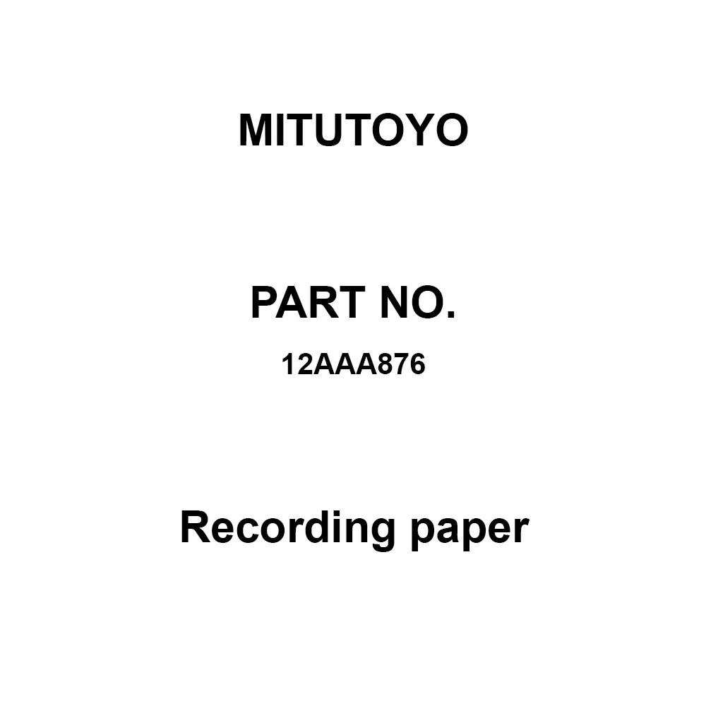 Buy Mitutoyo Recording Paper for For SJ-410, 12AAA876 Online at Best ...
