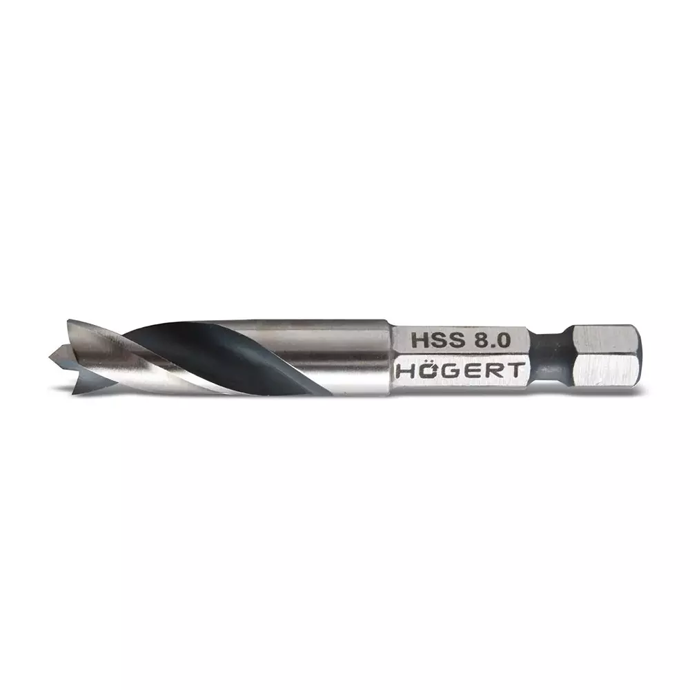 Buy Hogert Technik HSS Stubby Drill Bit with Hex Shank, 8 mm Diameter ...