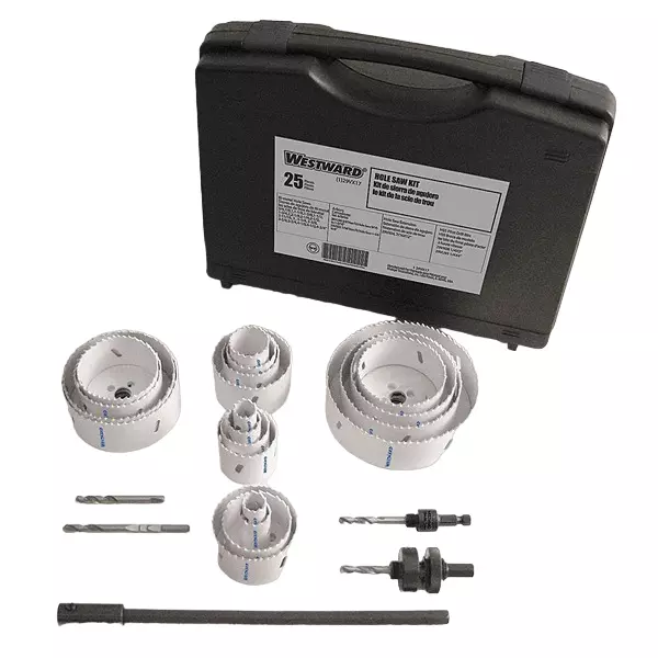 Buy Westward Hole Saw Kit Bi-Metal 3/4 to 4-3/4 inch, 29VX17 (Pack of ...