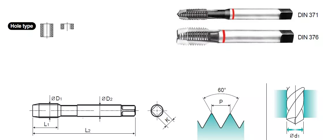 Buy YG1 M10 X 1.5mm HSS-E Spiral Point Tap (TC283426) Online in India ...