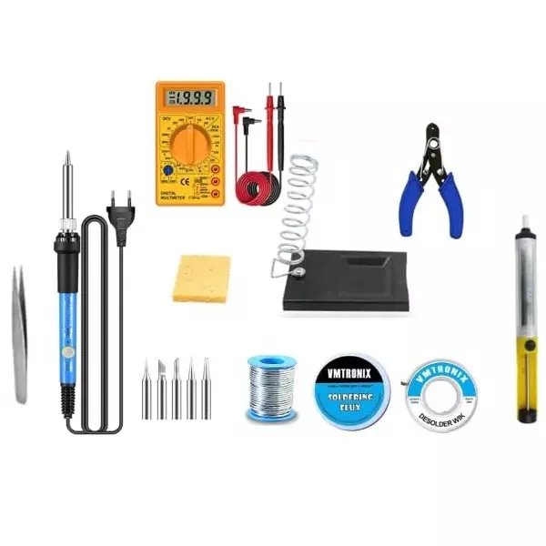 Buy VMTRONIX Temperature Adjustable Soldering Iron Kit 60 W Iron Plated ...