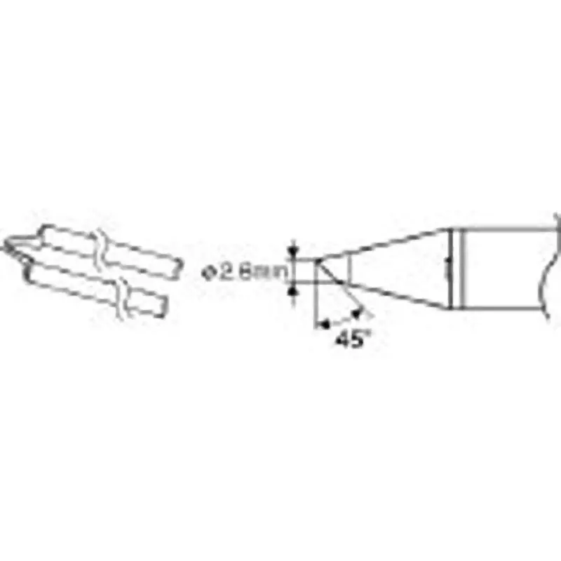 Buy Hakko Soldering Iron Tip Chip 2.6 6C Type For FX888, A1576 Online ...