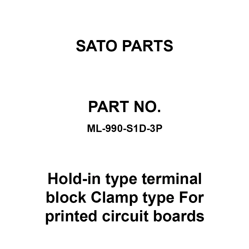 Buy Sato Parts Hold-In Type Terminal Block Clamp Type For Printed ...