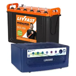 Buy Livfast 200 AH Maxximo MXTT 2342+Luminous Eco Volt+ 1050 Tall ...