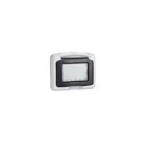 Buy Legrand Arteor 3 Module Grey Plexo Box & Adaptor With Membrane For ...