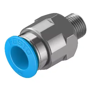 Buy FESTO 6 mm Push In Fitting Stainless Steel, QS-1/8-10 Online in ...