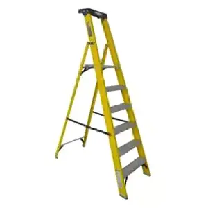 Buy Ladderman LMP-2106 6 Steps FRP Fiber Glass Yellow Platform Safety ...