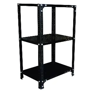 Buy Menage 36x23 inch Metal Black Slotted Angle Rack @ Best Prices ...