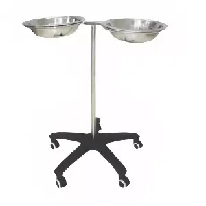 Buy JE HOSPI 760 mm High Double Bowl Stainless Steel Wash Basin Stand ...