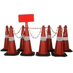 Buy Ladwa Impact Resistant Traffic Cones with 6 mtr Chain And Hooks ...