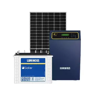 Buy Luminous 500 VA Inverter 40-80 Ah Battery & 110 W Solar Panel Combo ...