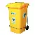 Buy Polywell 240 L Fabricated Pipe Wheeled Dustbin With Pedal Yellow ...